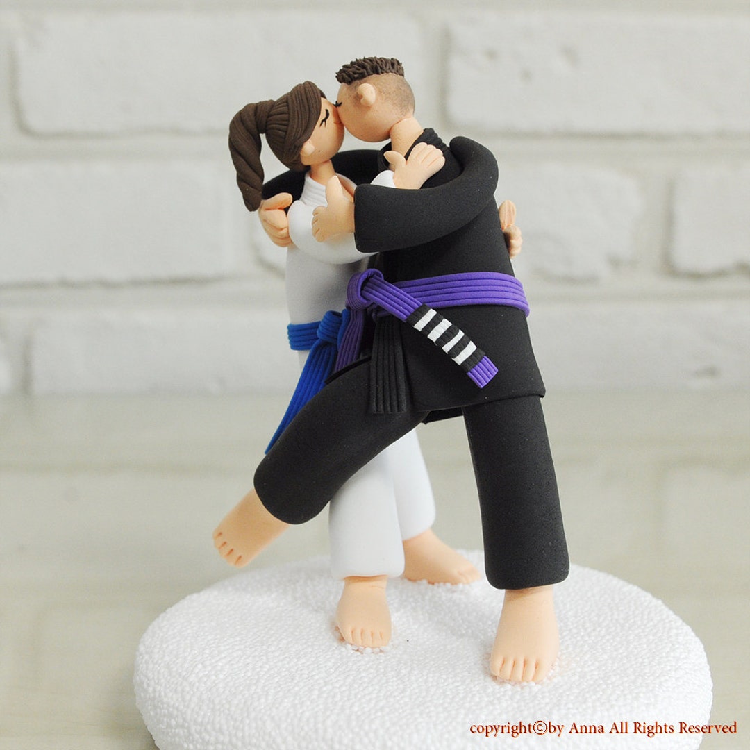 Custom Wedding Cake Topper - Jiu Jitsu, Judo Sports Mania - - Etsy
