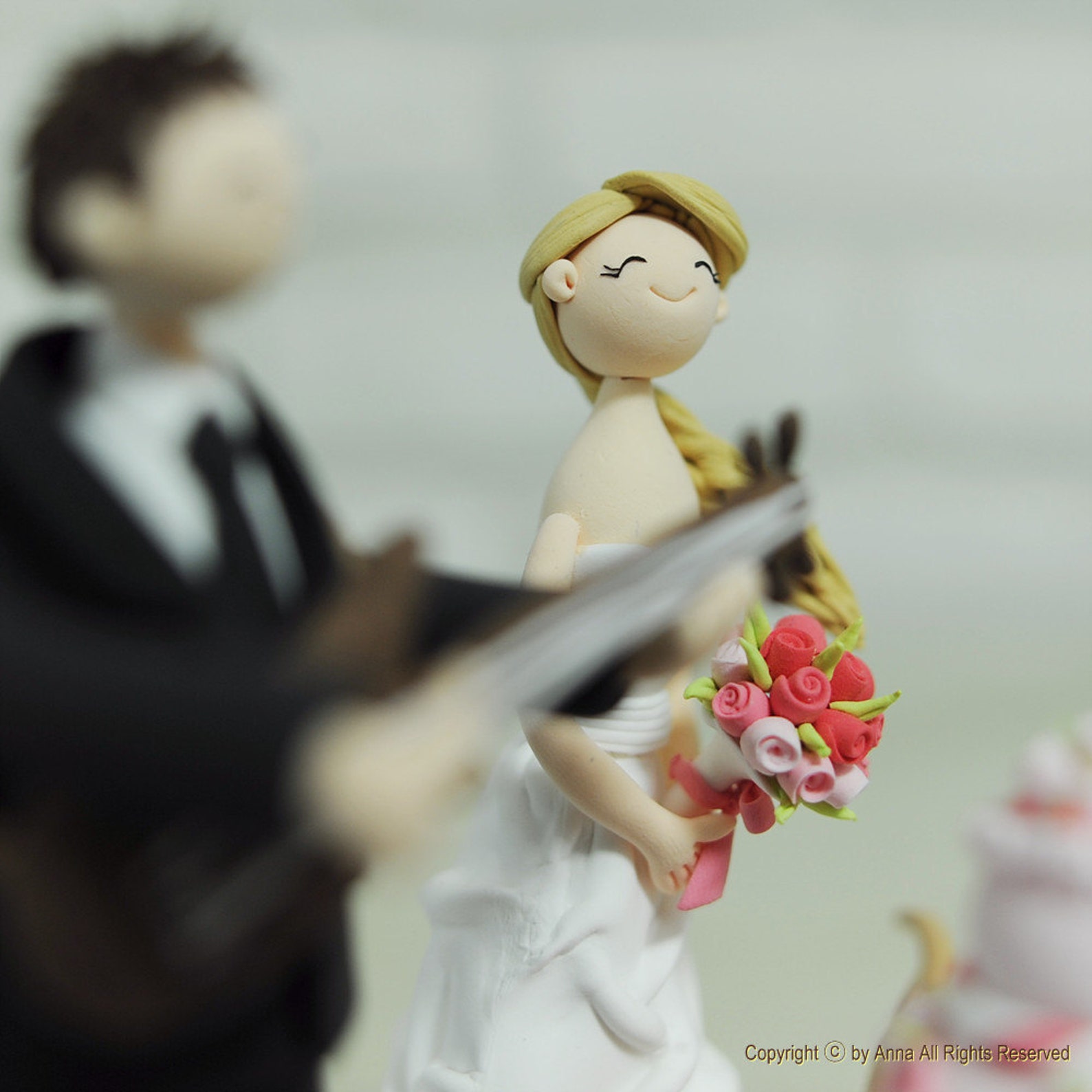 Musician Couple Custom Wedding Cake Topper Decoration With - Etsy