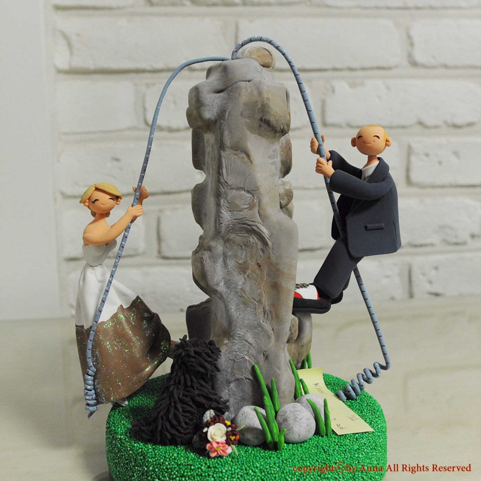 Rock Climbing Rock Climber Theme Wedding Cake Topper | Etsy