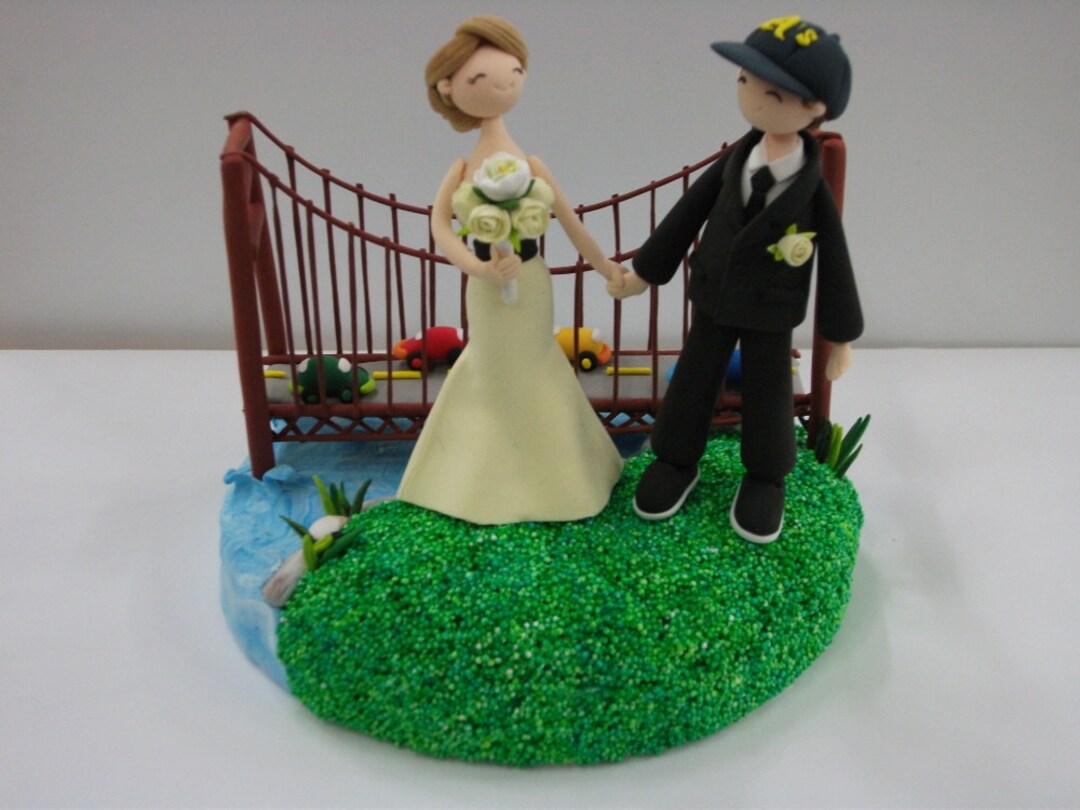 Golden Gate Bridge Wedding Cake Topper Decoration Gift - We Love San ...