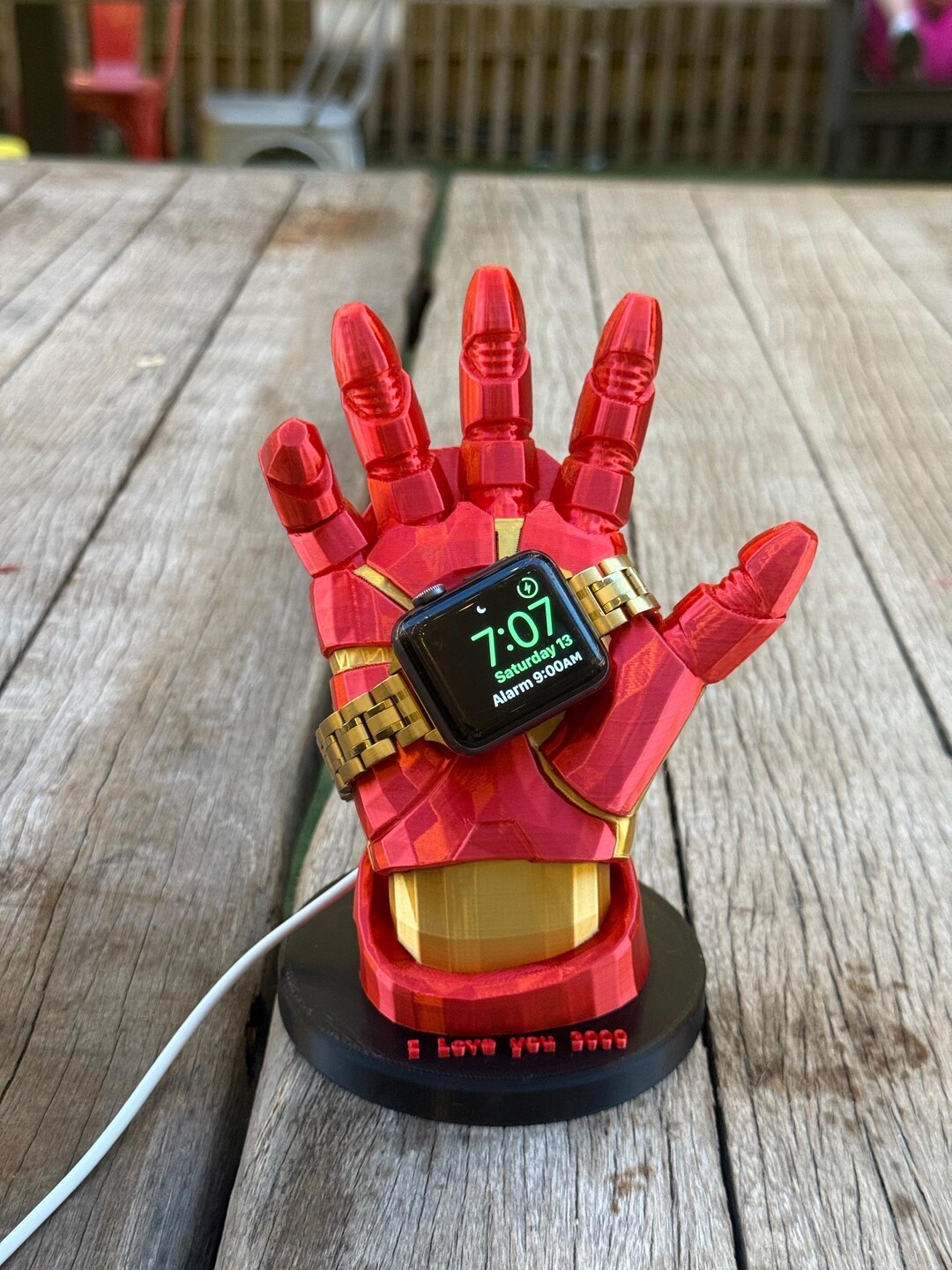 Iron Man Hand Apple Watch Charger Stand – Marvel Repulsor Dock, Custom ...