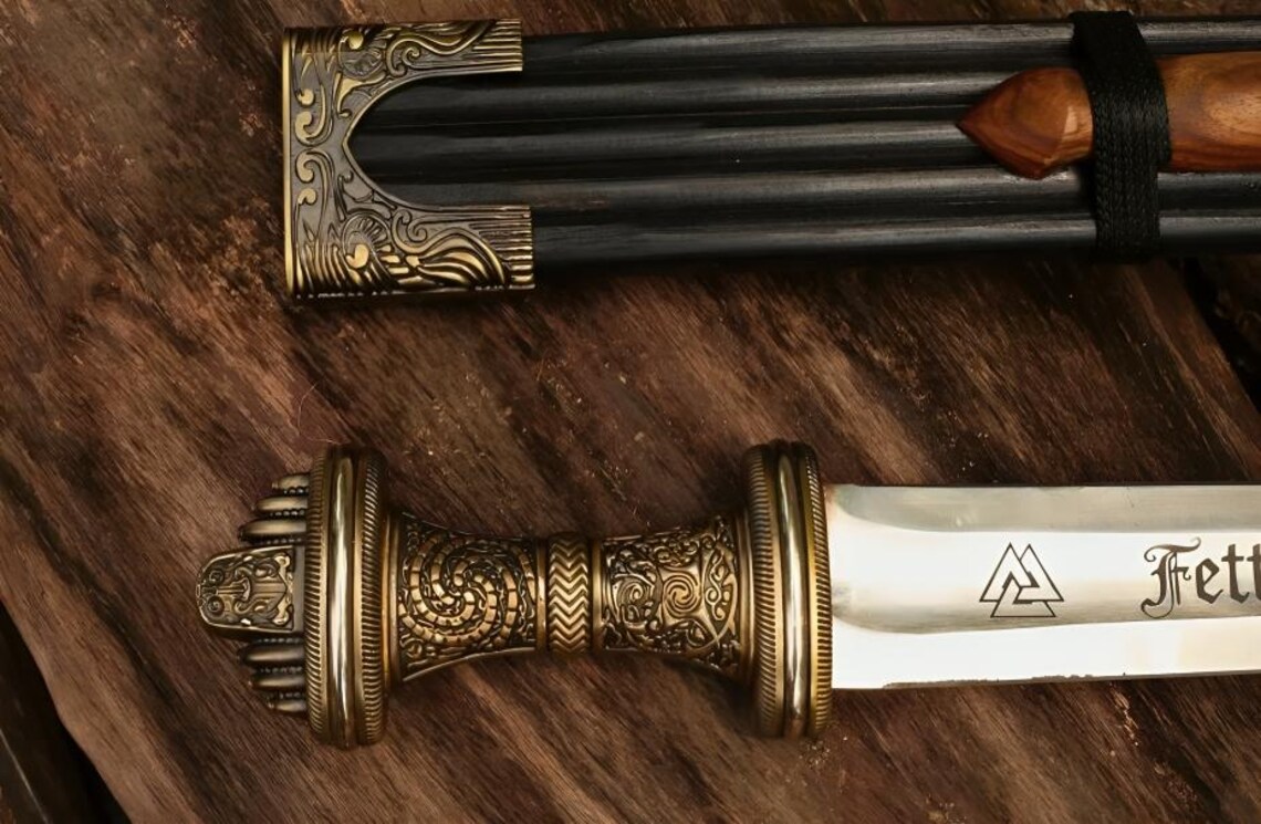 Handmade Roman Gladius Sword Replica: Stainless Steel Blade, Wooden ...