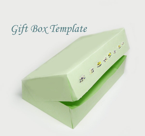 Printable Rectangular Jewelry Gift Box Template, Hinged Lid - Etsy