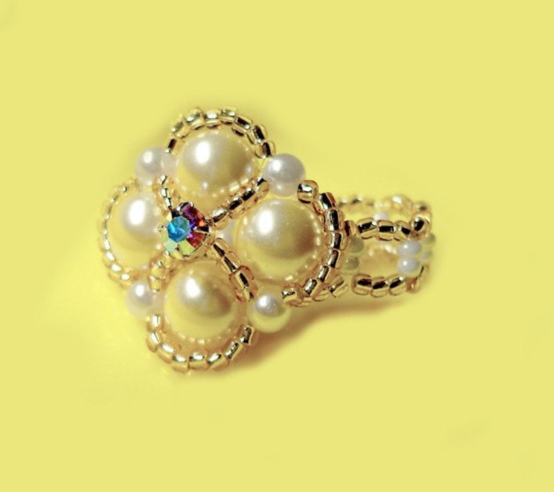 Ring Beading Tutorial Beaded Royal Ring Tutorial Pattern | Etsy