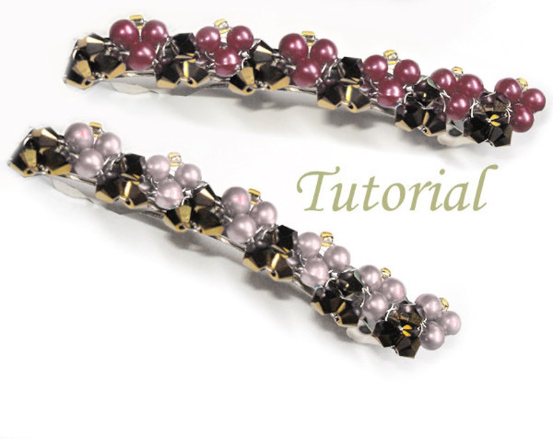 Hair Clip Tutorial Beading Tutorial Beaded Barette Berries Sweet Hair ...