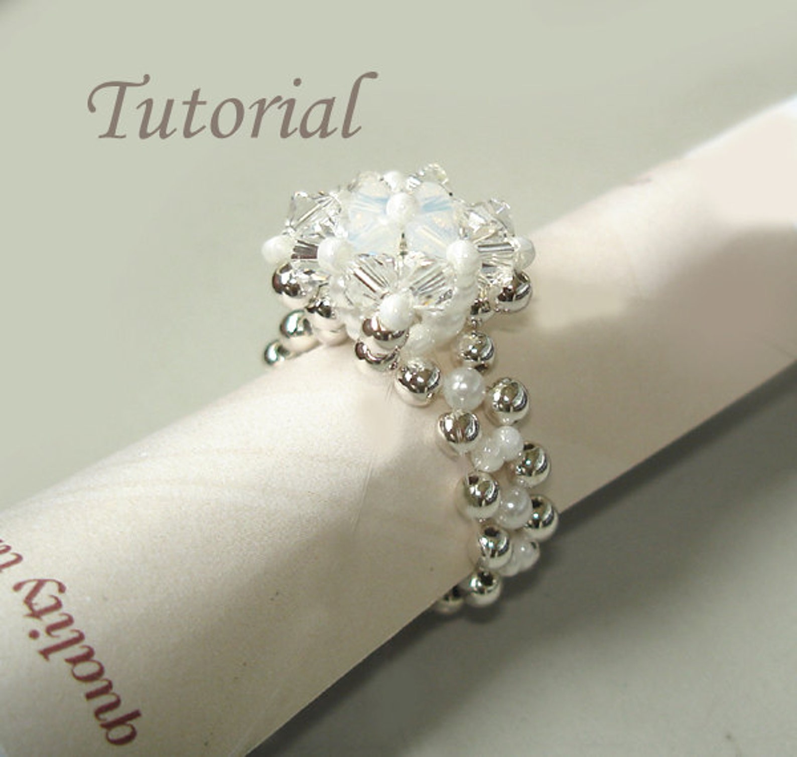 Beading Tutorial - Beaded Snow Diamond Ring Pattern - Etsy