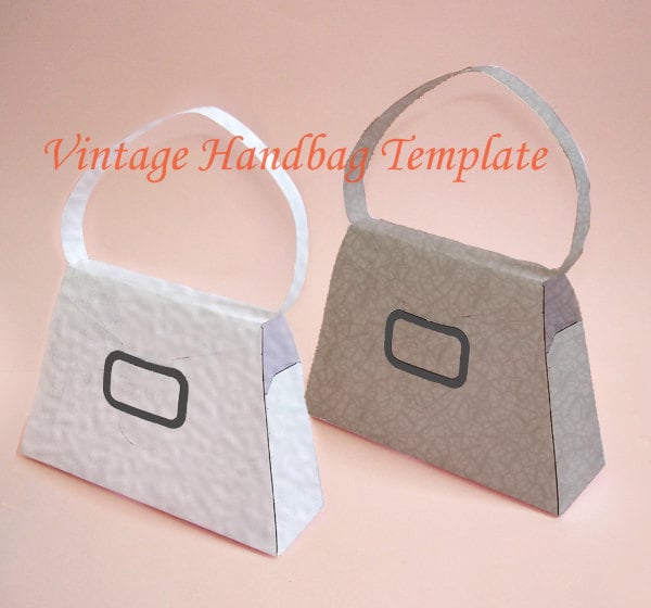 Printable Jewelry Vintage Handbag Template - Etsy