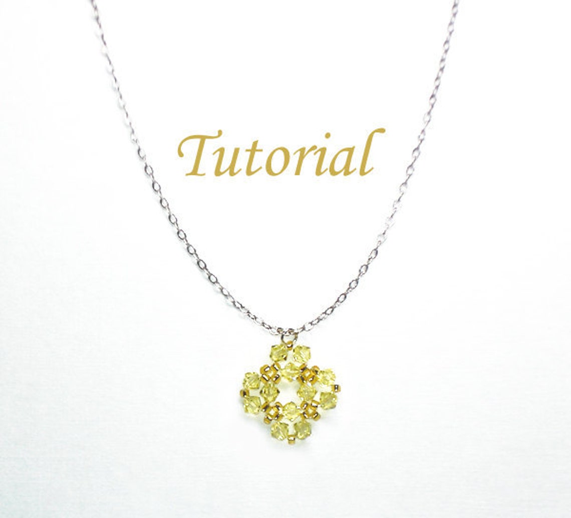 Beading Tutorial Beaded Golden Shower Pendant - Etsy