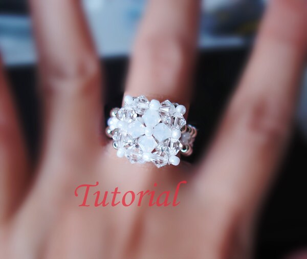 Beading Tutorial - Beaded Snow Diamond Ring Pattern - Etsy