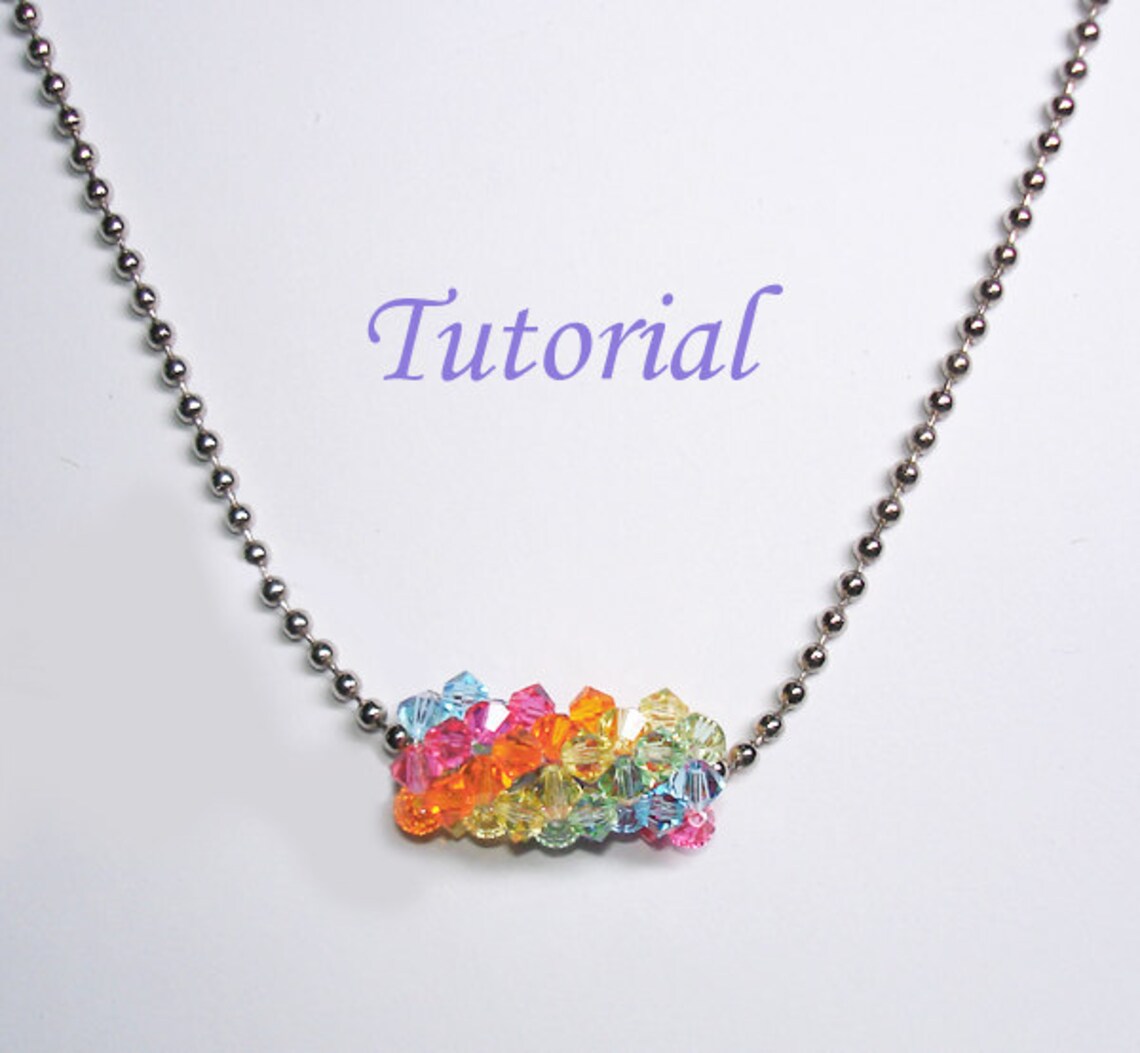 Beading Tutorial Beaded Rainbow Tube Pendant - Etsy