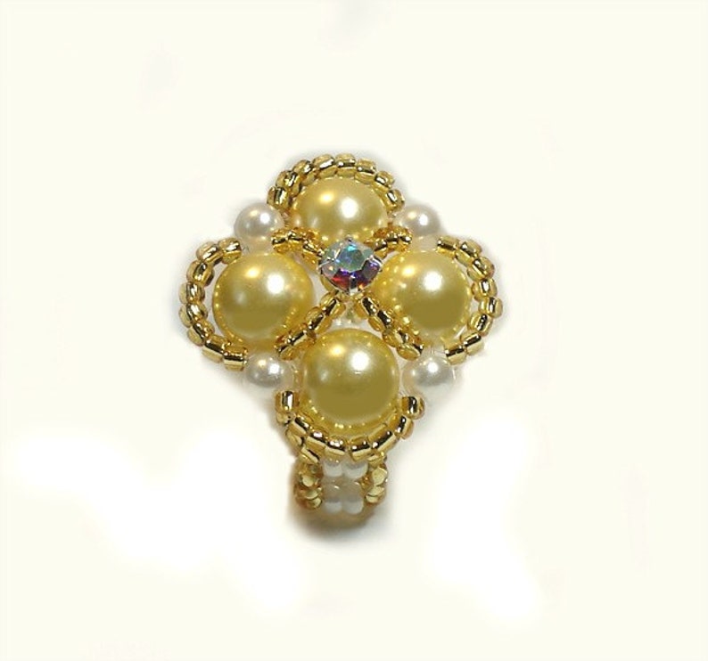 Ring Beading Tutorial Beaded Royal Ring Tutorial Pattern - Etsy