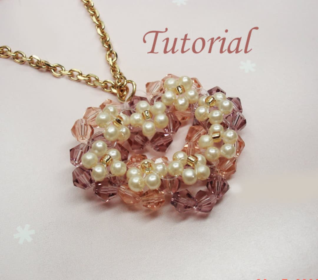Beading Tutorial - Beaded Sweetheart Garland Pendant How to Make Beaded ...