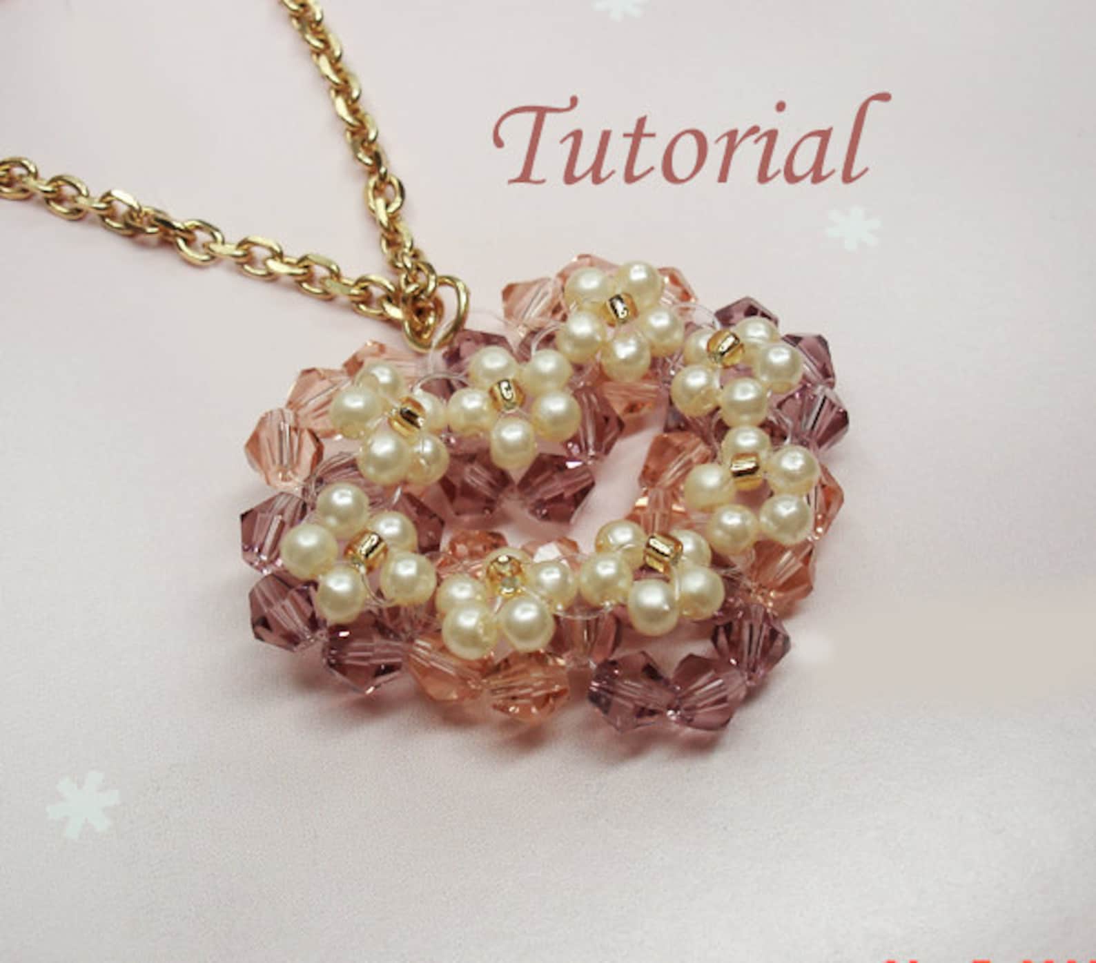 Beading Tutorial - Beaded Sweetheart Garland Pendant How to Make Beaded ...