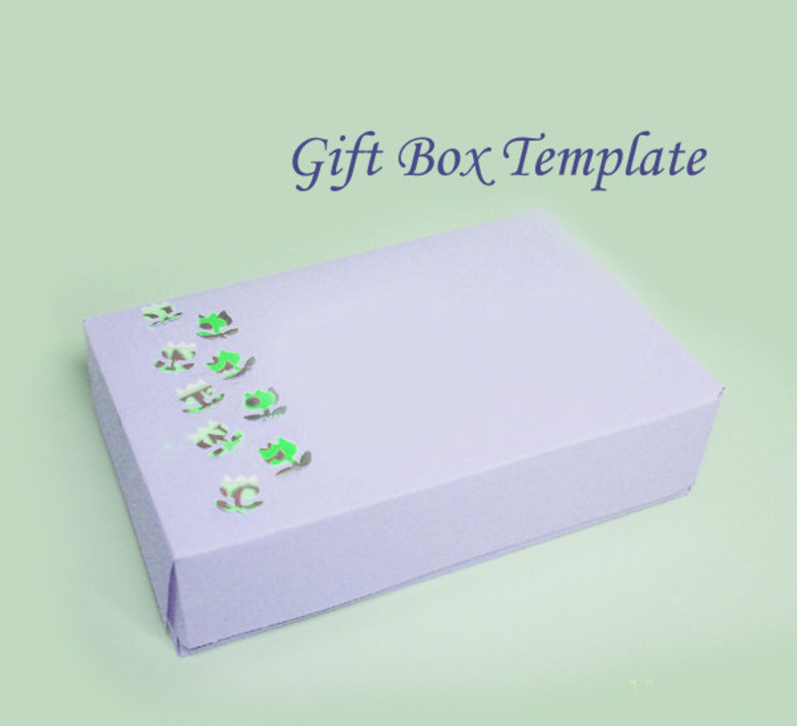 Printable Rectangular Jewelry Gift Box Template, Hinged Lid - Etsy