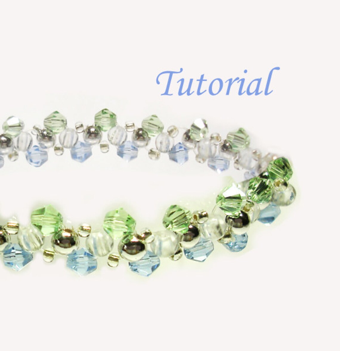 Beading Tutorial - Beaded Ocean Waves Bracelet Pattern, Bicone Tutorial ...