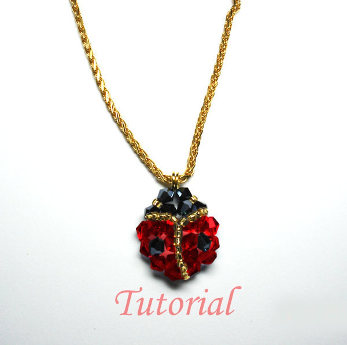 Beading Tutorial - Beaded Ladybug Pendant Pattern Ladybird Tutorial ...