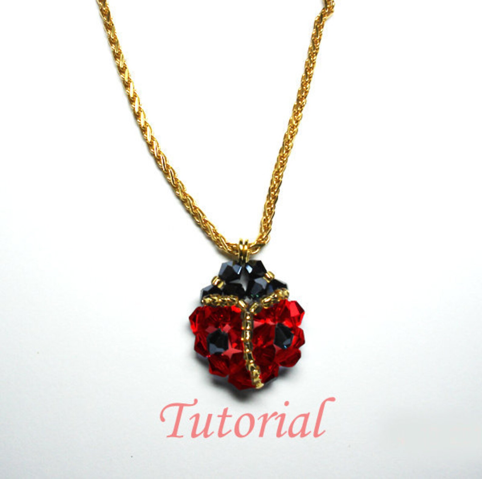Beading Tutorial - Beaded Ladybug Pendant Pattern Ladybird Tutorial ...