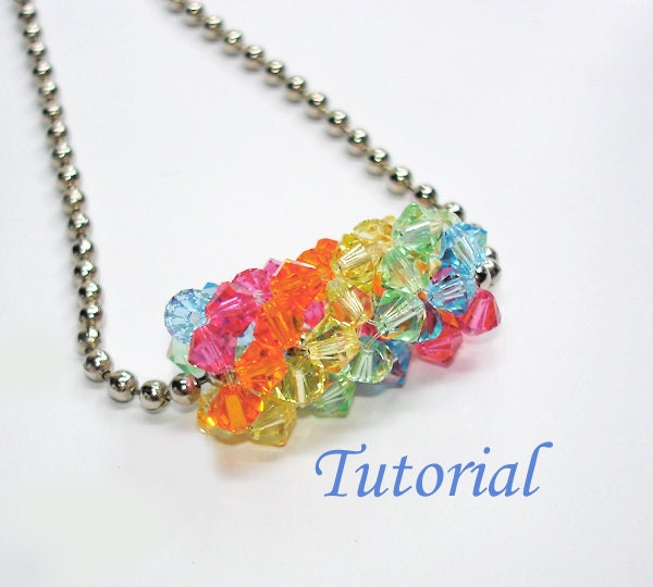 Beading Tutorial Beaded Rainbow Tube Pendant - Etsy