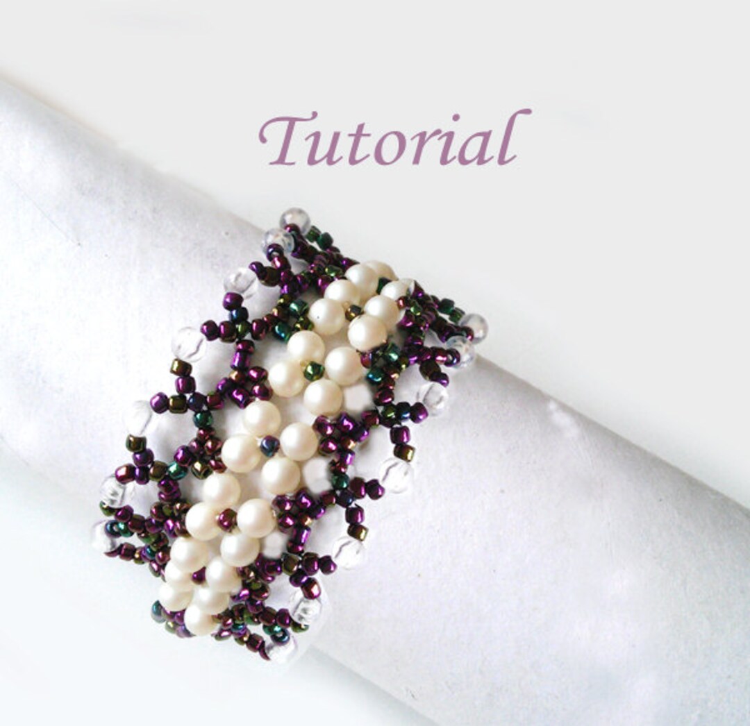 Beading Tutorial - Beaded Asian Batik Bracelet - Etsy