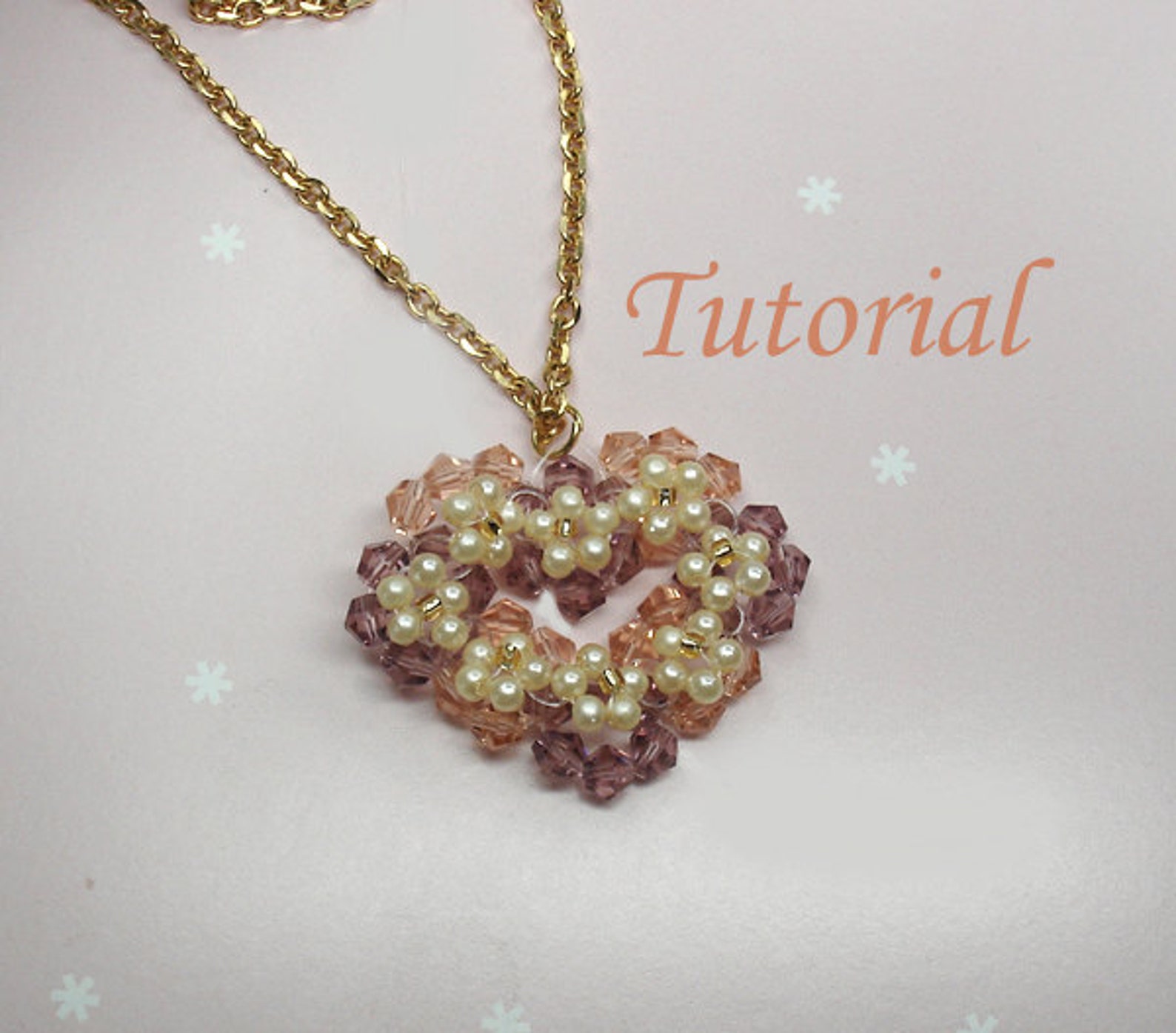 Beading Tutorial - Beaded Sweetheart Garland Pendant How to Make Beaded ...