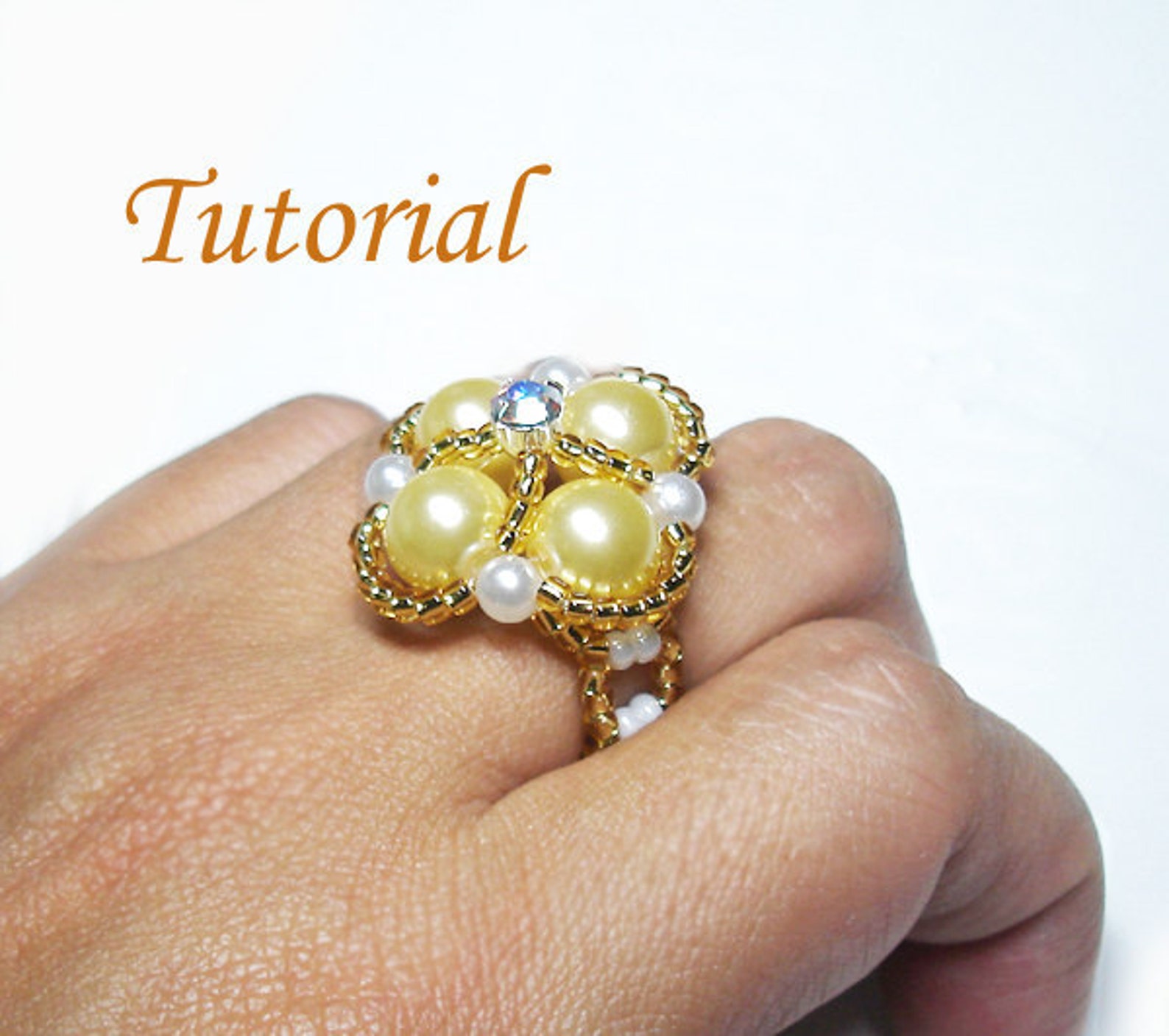 Ring Beading Tutorial Beaded Royal Ring Tutorial Pattern - Etsy