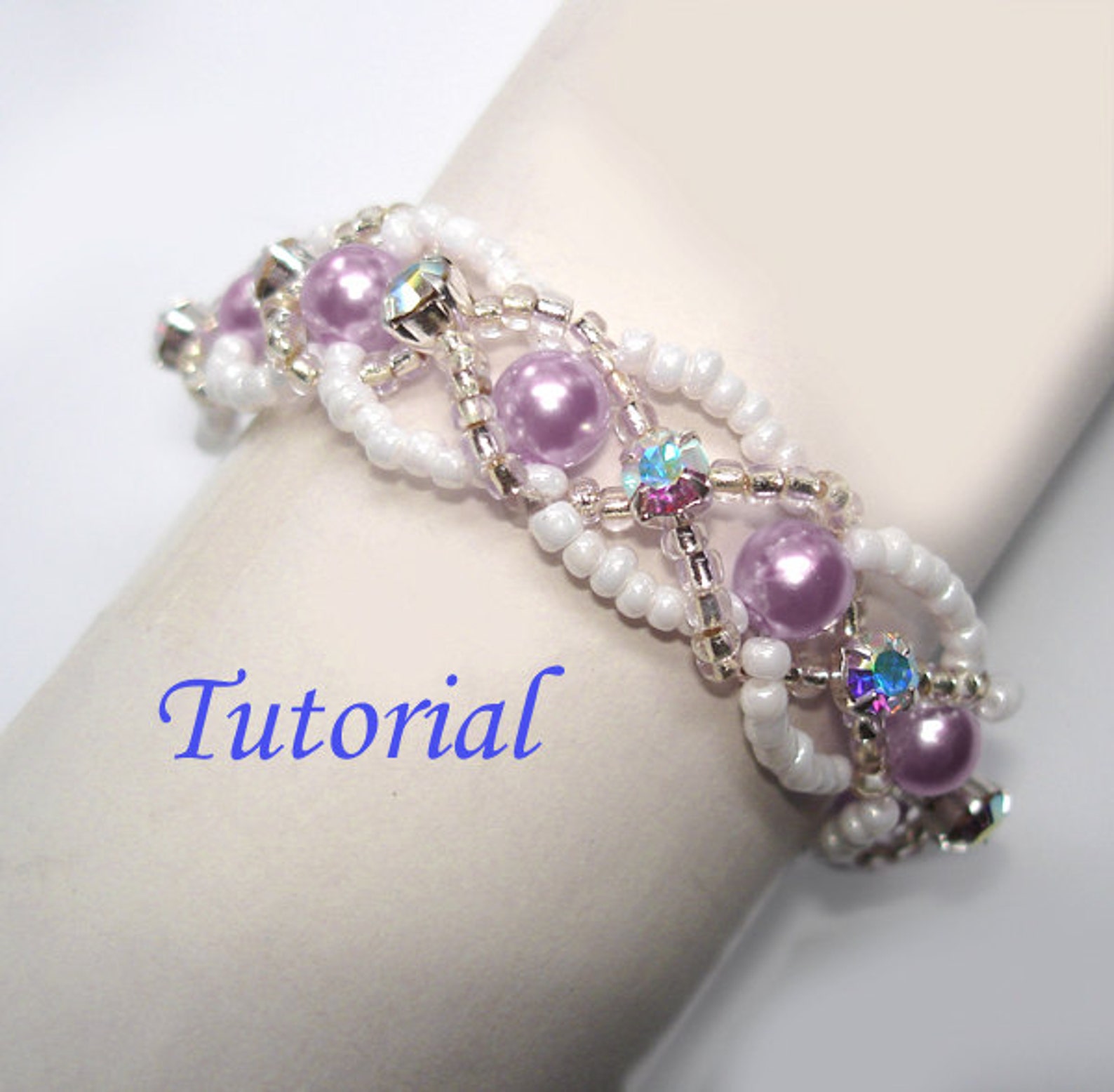 Beading Tutorial - Beaded Infinity Entwined Bracelet and Ring Set ...