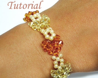 Beading Tutorial Beaded Barely Wavy Bracelet Pattern | Etsy