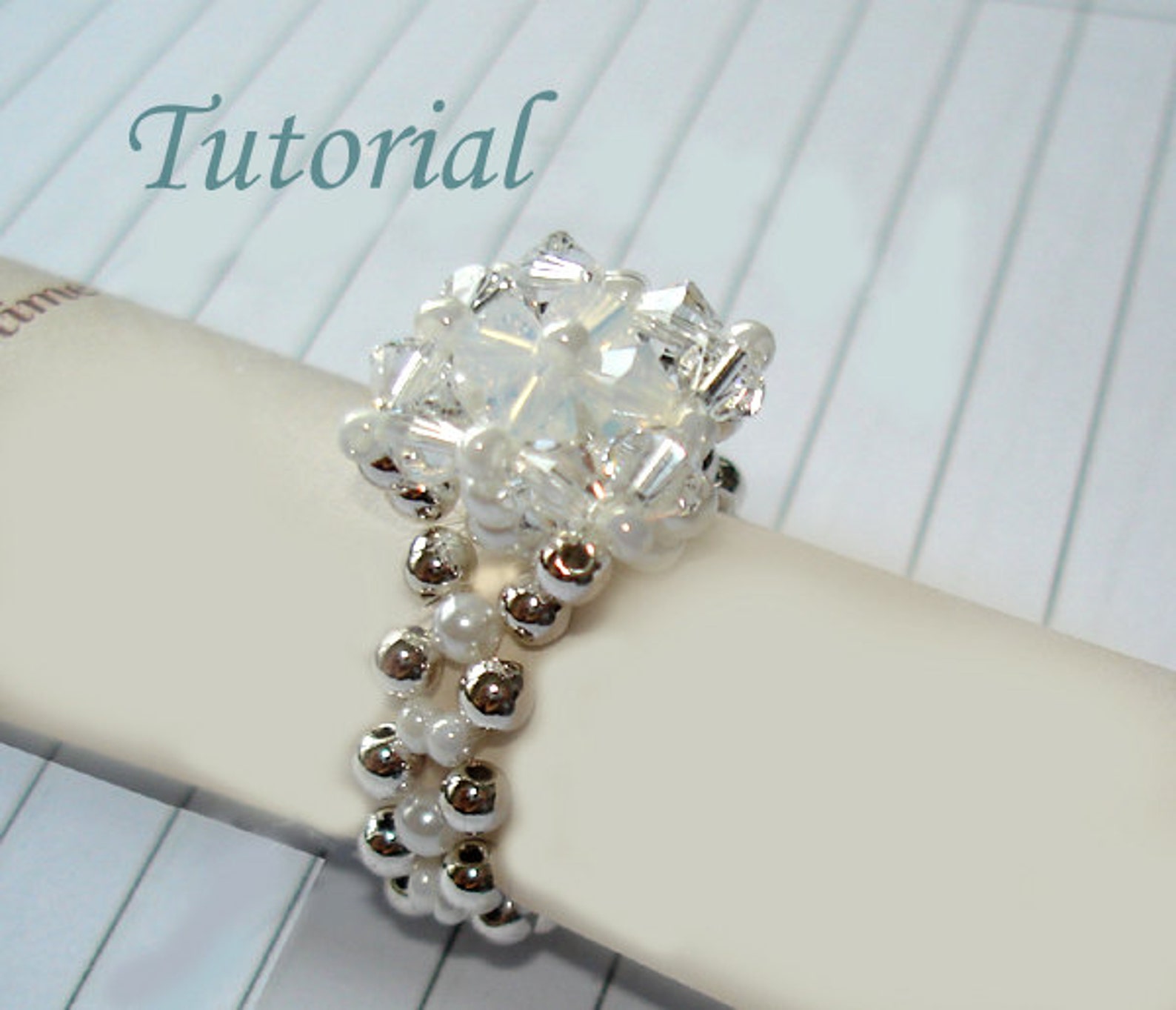 Beading Tutorial - Beaded Snow Diamond Ring Pattern - Etsy