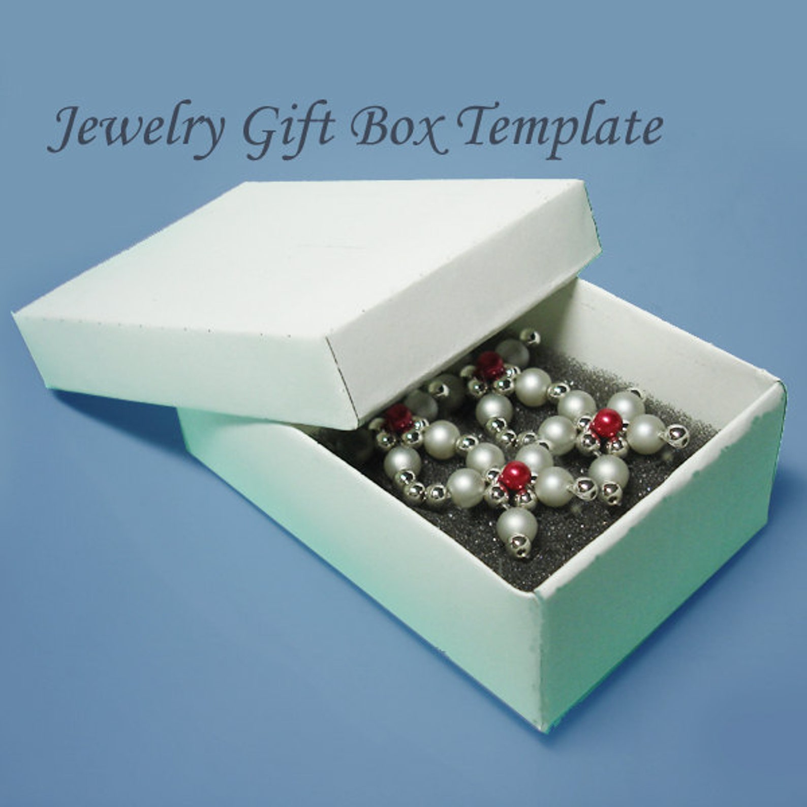 Template Printable Rectangular Jewelry Gift Box - Etsy