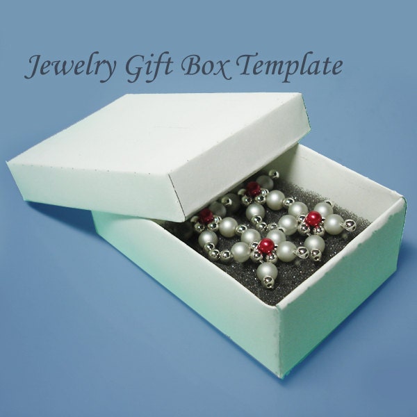 Template Printable Rectangular Jewelry Gift Box - Etsy