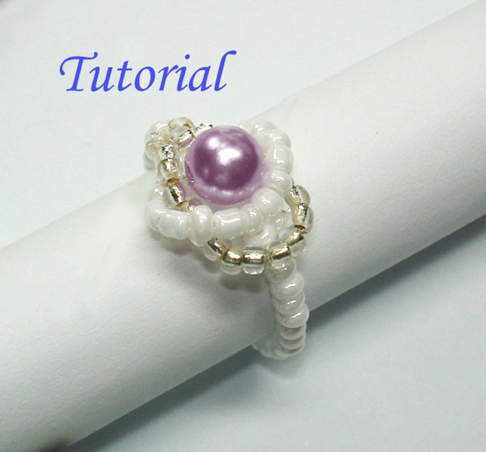 Beading Tutorial - Beaded Infinity Entwined Bracelet and Ring Set ...