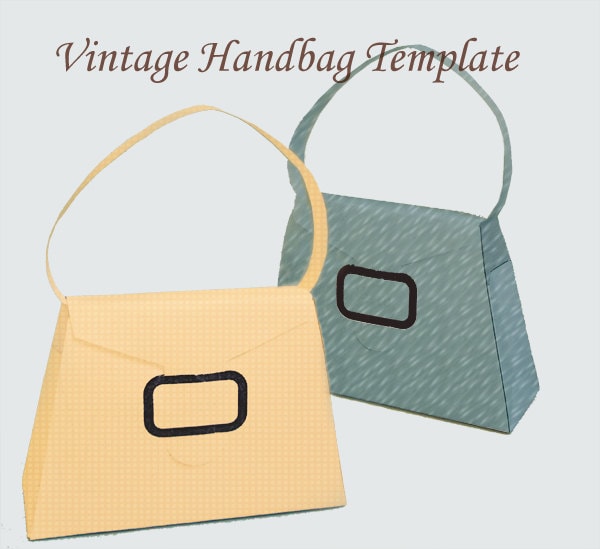 Printable Jewelry Vintage Handbag Template - Etsy