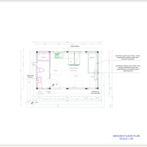 12x20 Ft - 1 Bed + Bath, Compact Studio Cabin Plan – 240 Sq Ft, Shed ...