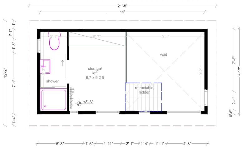 20x10 Ft Home Office With Loft 10x10 Ft, 300 Sq Ft, Lean Shed Roof ...