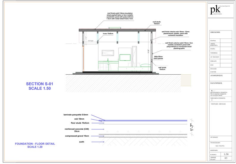 14x20 Ft Studio Plan 280 Sq Ft – Modern Lean-to Shed Cabin - Grey ...