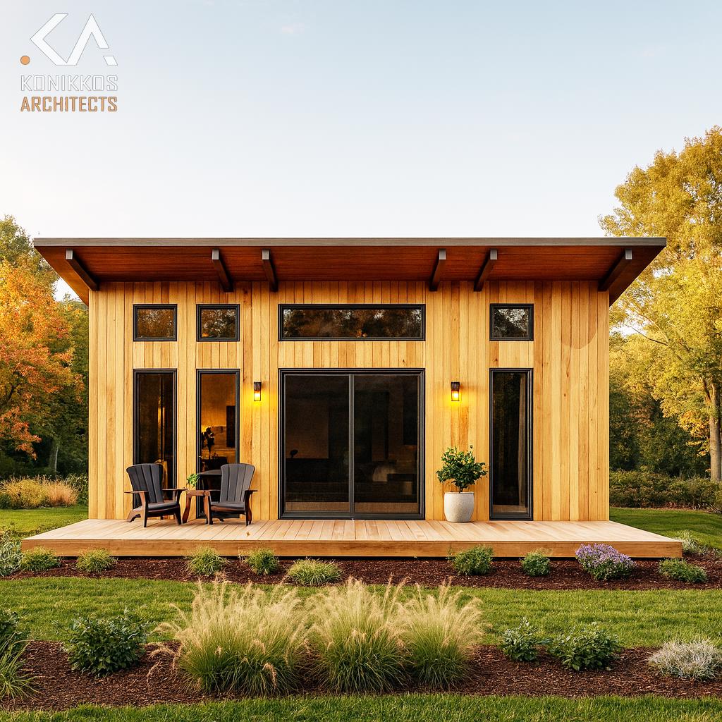 612 Sq Ft - 18x34 Ft - Office / Storage Shed Plans - Full Bath - Modern ...