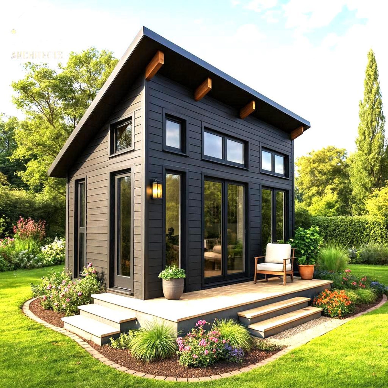 12x16 Ft Home Office - Storage Shed – 192 Sq Ft + Half Bath + Porch ...