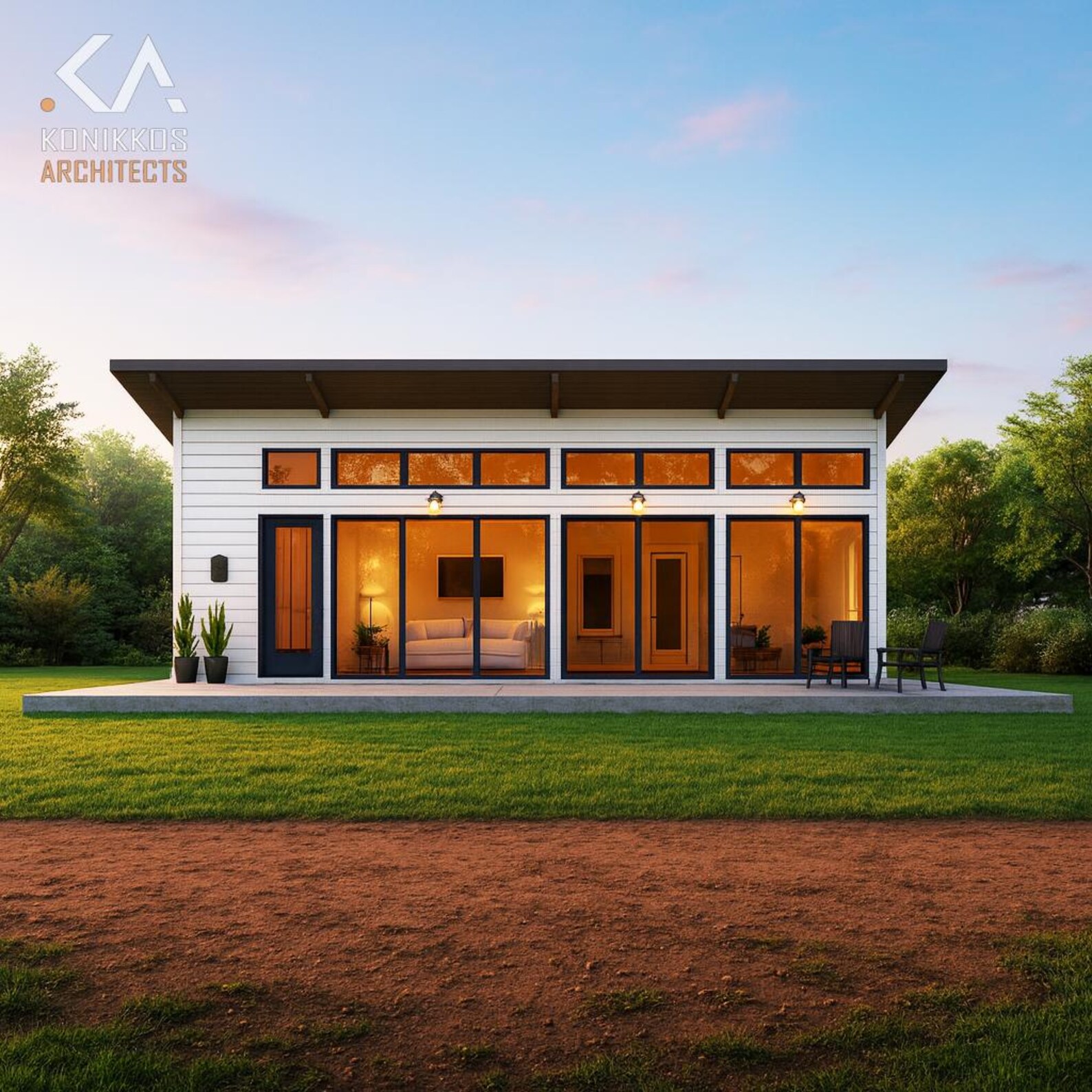 800 Sq Ft - 20x40 Ft - 2 Bedroom Cabin Plan – Full Bath - Full Kitchen ...