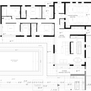 Modern L-shaped 3 Bedroom Villa House Plan – 2,000 Sq Ft | 1-story Home ...