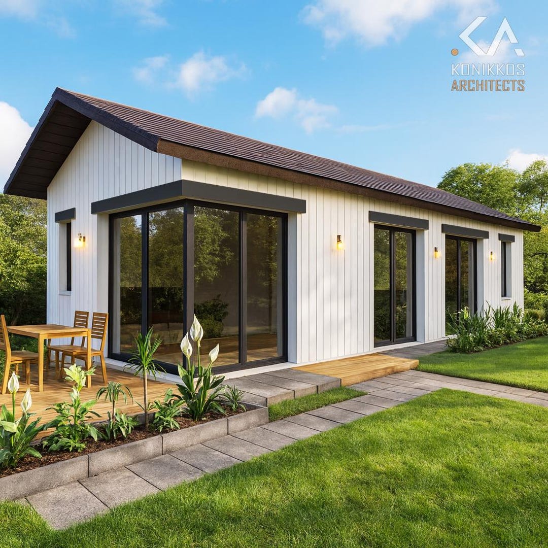 Cottage Style 2 Bedroom Home Plan – 850 Sq Ft, 18x48ft, Wood Frame ...