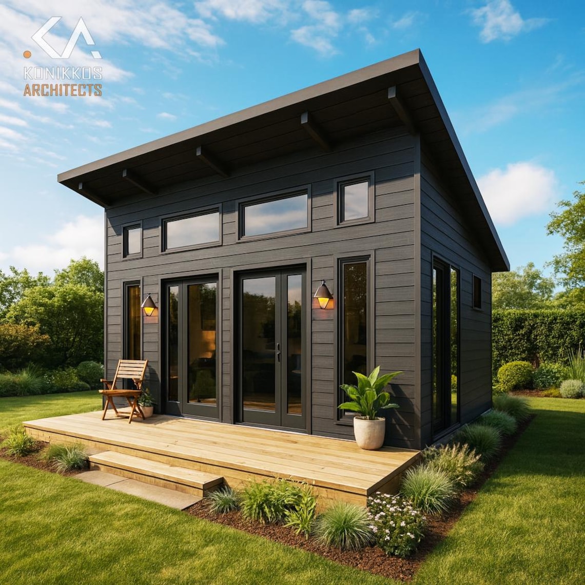14x20 Ft Office + Storage Plan – 280 Sq. Ft, Grey, Full Bath, Multiple ...