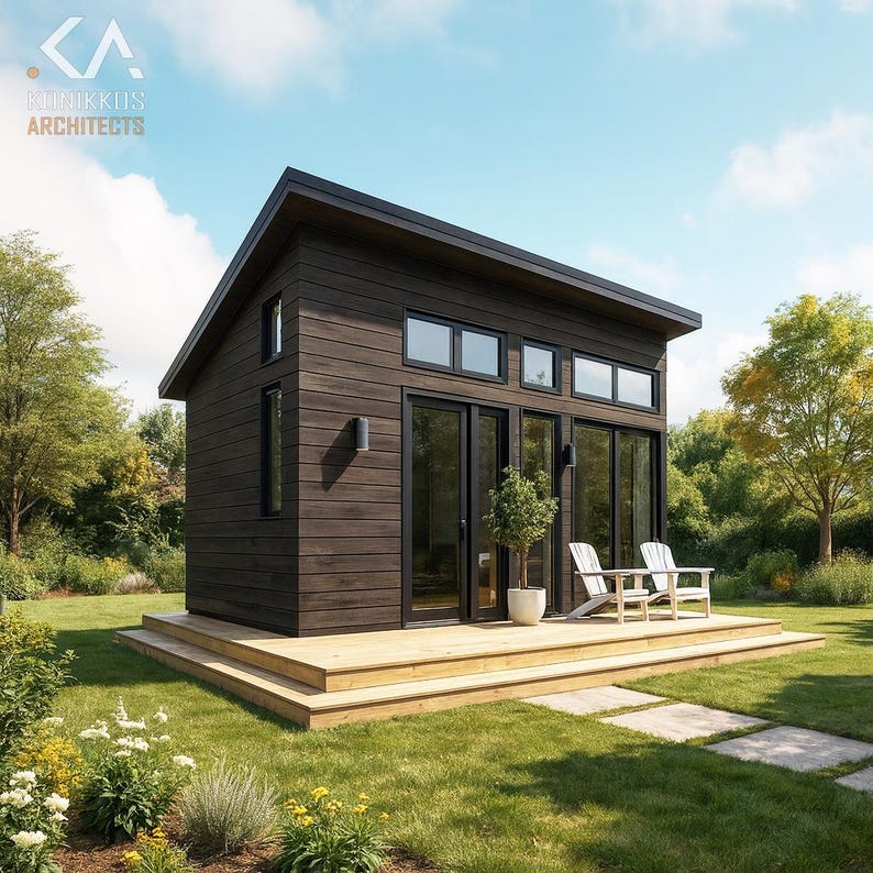 10x20ft - 200 Sq Ft - Office/storage Lean Shed Design – Modern Wood ...