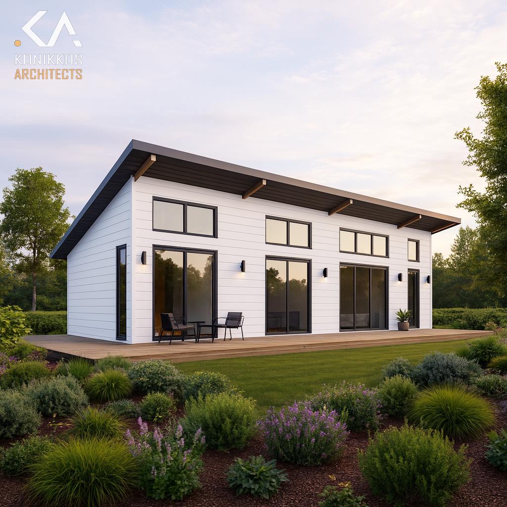 1000 Sq Ft - 20x50 Ft - 2 Bedroom Lean-to Cabin Plans – Shed Roof House ...