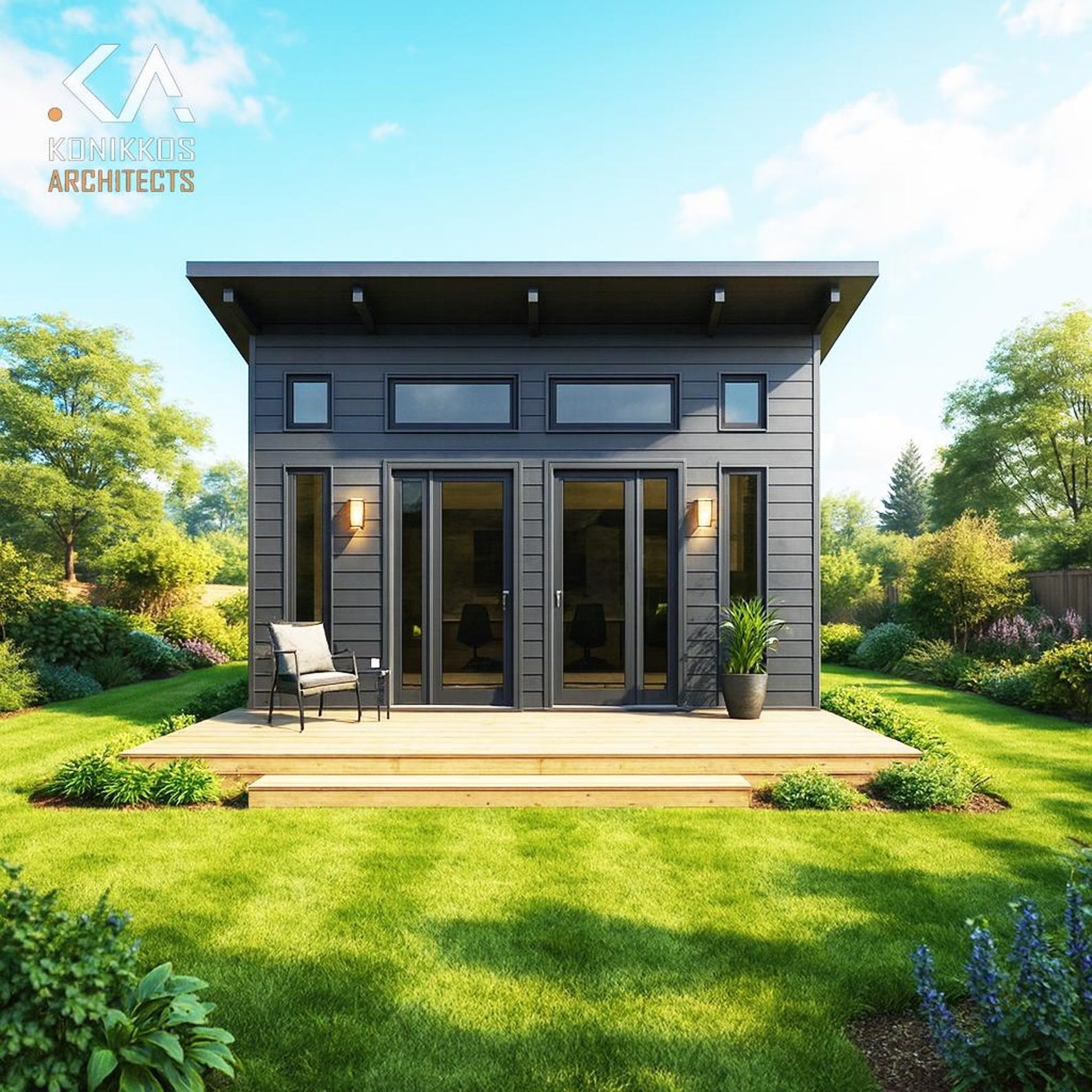 Custom 14x20 Ft Office + Storage Plan – 280 Sq. Ft, Grey, Full Bath ...
