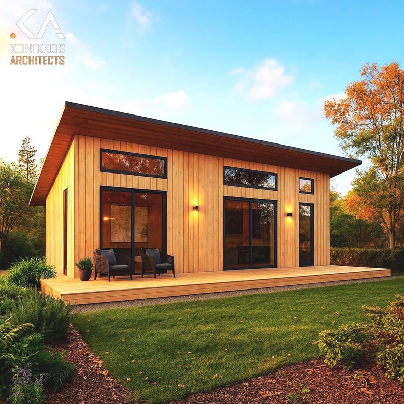 1 Bedroom 18x38 Ft - 684 Sq Ft (650 Sq Ft Clear), Modern Lean to Shed ...