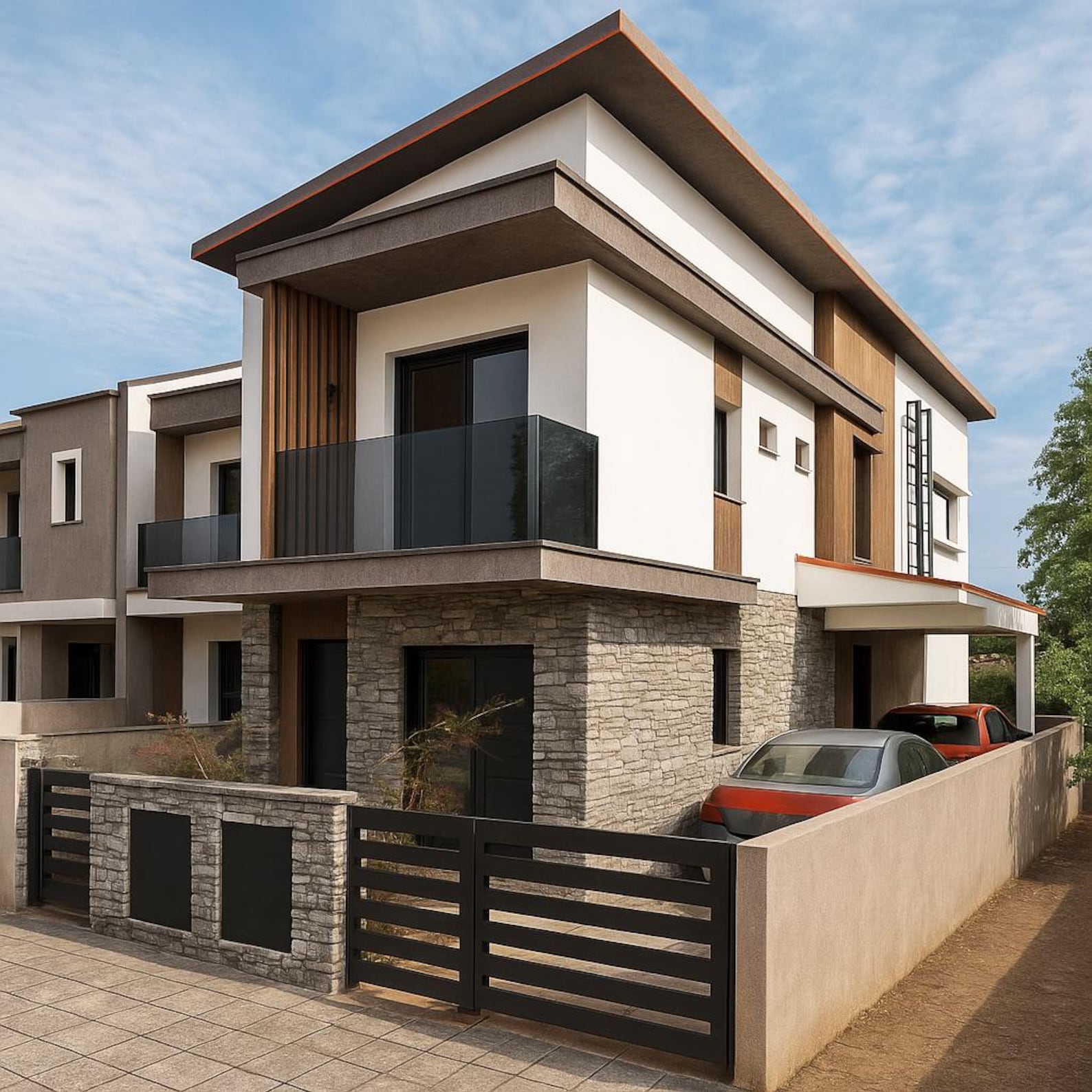 Modern Narrow 3 Bedroom House Plan – 1900 Sq Ft (176 M2), 69 Ft X 17 Ft ...