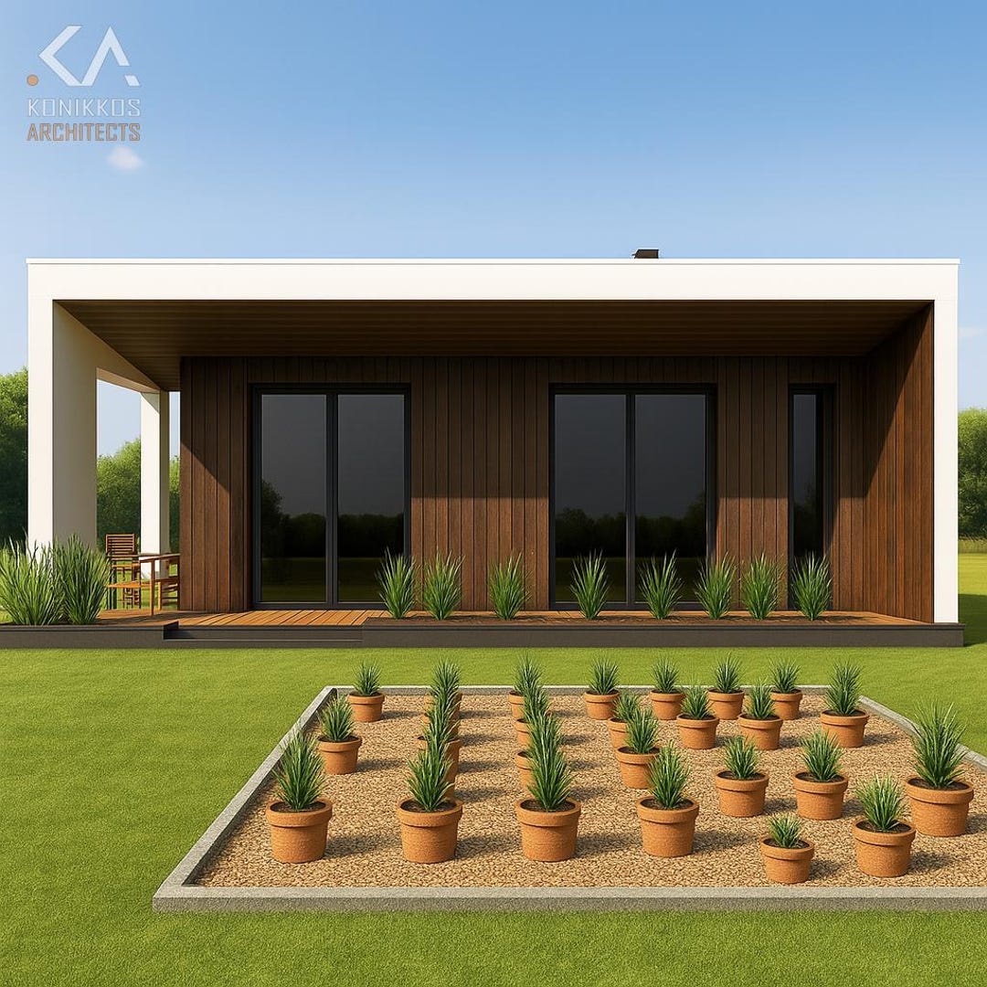 Modern 1 Bedroom Cabin House Plan – 18x38 Ft, 600 Sq Ft + Porch, ADU ...