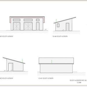 18x32ft Black Lean-to Cabin Plan • 550 Sq Ft PDF DWG • 1 Bedroom Lean ...