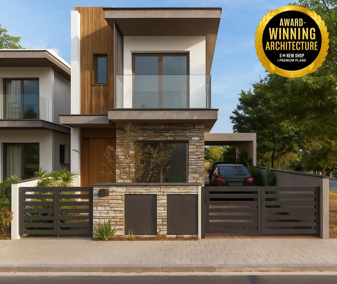 17x68 Ft Narrow 3 Bedroom House Plan – 1,900 Ft2 | Urban 2-story Home ...