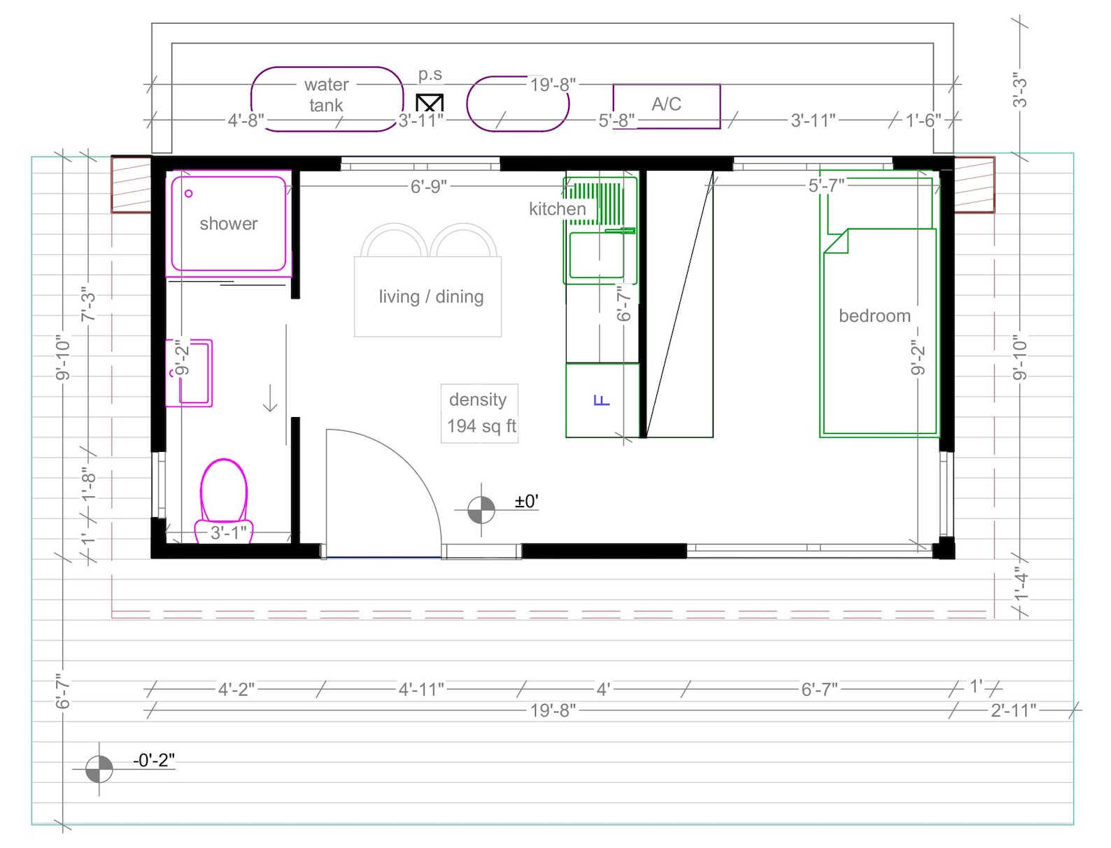 10x20 ADU Studio | 200 Sq Ft - Tiny House Cabin Plan | Backyard Guest ...